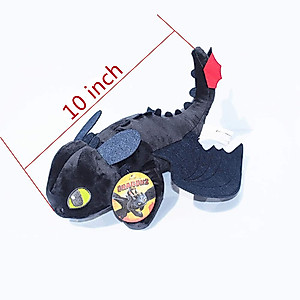 How to Train Your Dragon Toothless Night Fury Stuffed Animal Plush Doll Toy Dragons Defenders of Berk 10inch