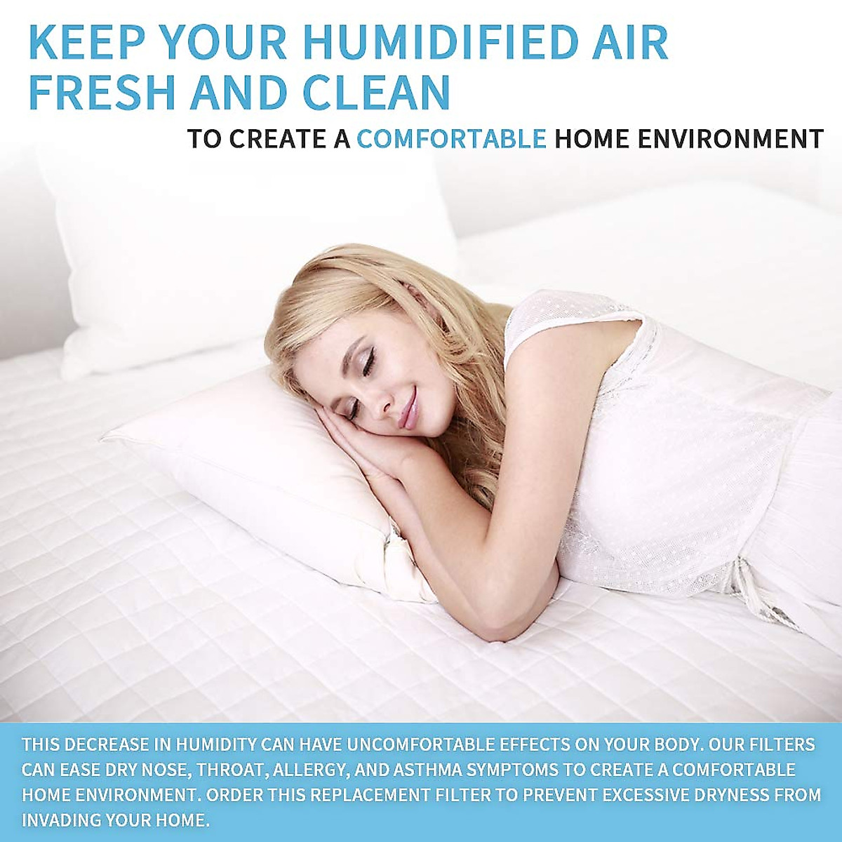 HWF62 Humidifier Filter A for Holmes - Replacement for Holmes Sunbeam Humidifier Filter A, Replaces HWF62 HWF62CS HWF62D SF212, Fits Humidifier Models SCM1100, SCM1701, SCM1702, SCM1762 (4 Pack)