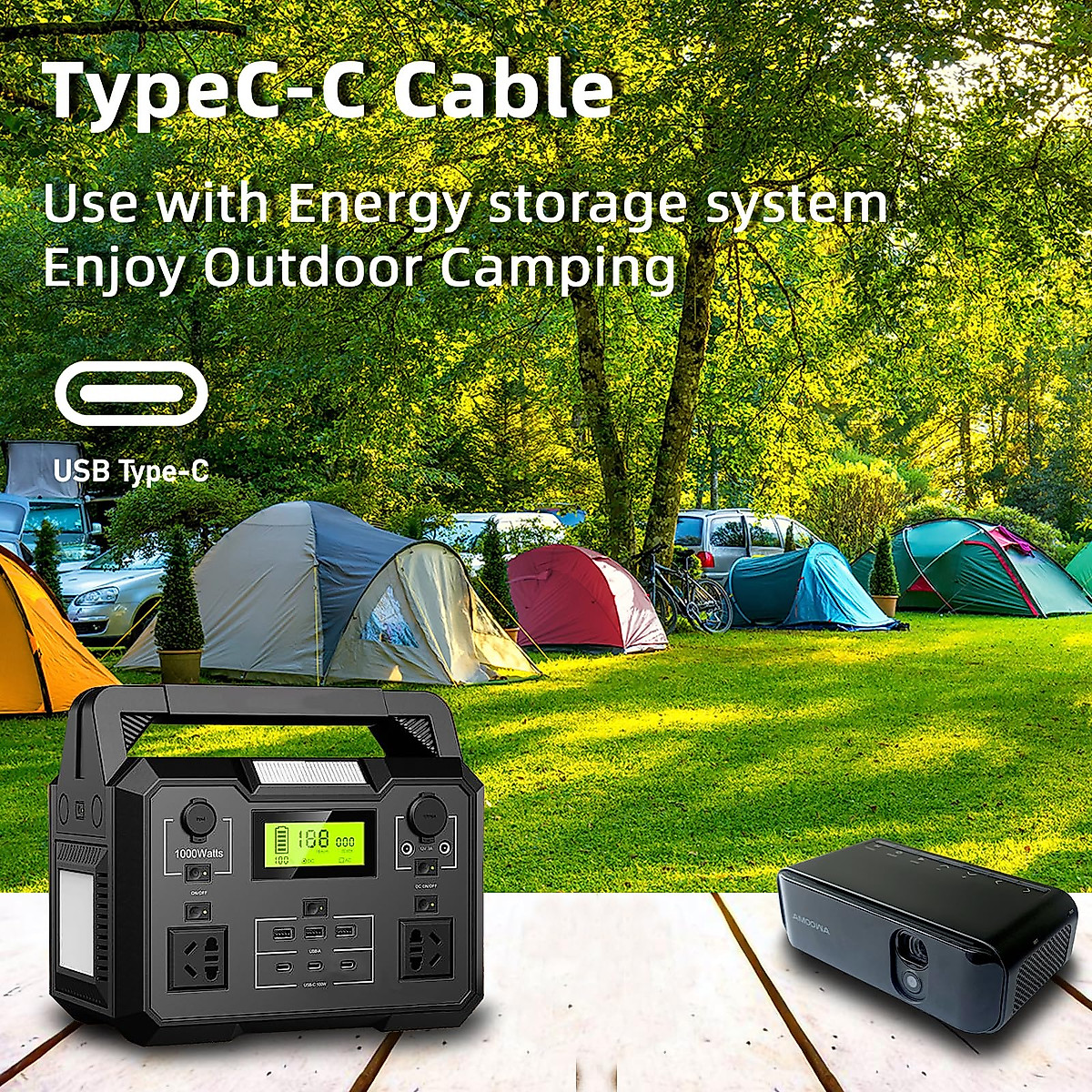 AMOOWA Mini Projector with WIFI and Bluetooth for iphone , Portable Small Projector 7000 mAh Battery Powered ,Wireless DLP 200 ANSI Lumens for Outdoor travel , Camping Office, Android TV 2G +16G BALCK