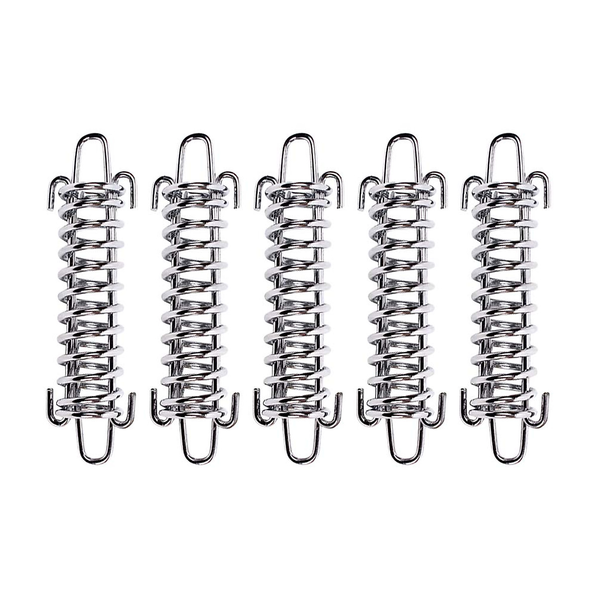 LIOOBO 5Pcs Camping Tent Spring Buckle Set Premium Porch Swing Spring Awning Rope Tensioner for Tarps Tents Wire Racks Camping Accessories