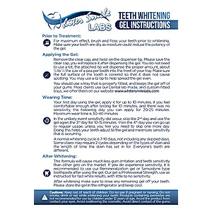 5 XL 38% Teeth Whitening Gel Dentist Recommended High Intensity Carbamide Peroxide Pro Dental Lab Direct, Sensitivity Free, Sold by Dentists, Whiter Smile Labs Fast WHITENING Results