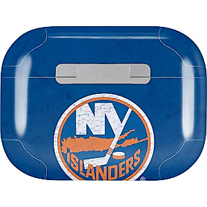 Skinit Decal Audio Skin Compatible with Apple AirPods Pro (2rd Gen, 2022) - Officially Licensed NHL New York Islanders Distressed Design