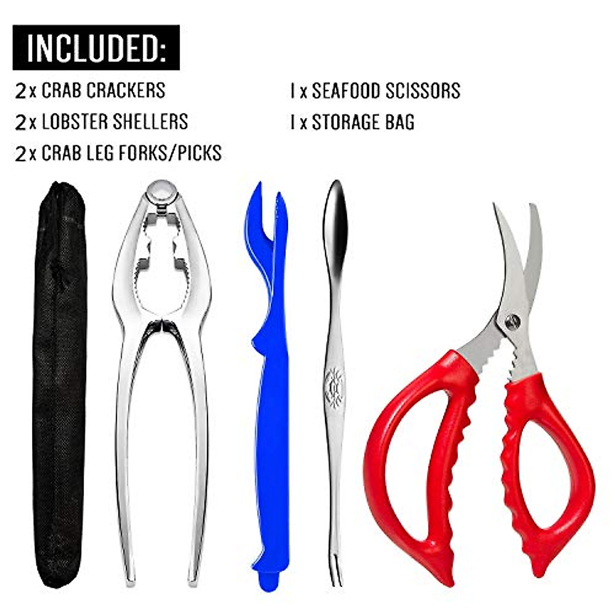 Crab Leg Crackers Seafood Tools Nut Cracker Forks Set Opener Shellfish Lobster Leg Shell Knife Kitchen Accessories