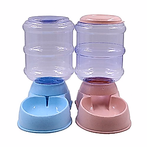 Automatic Pet Water Food Dispenser 3.8L Large Capacity Self-Dispensing Gravity Pet Feeder Waterer Cat Dog Feeding Bowl Drinking Water/Automatic Feeding Pet Supplies 1#