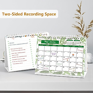 Desk Calendar 2023-2024, Monthly Desktop Calendar, Standing Flip Calendar with Thick Paper(Jan. 2023 - Jun. 2024, 10" x 8.25" ), Academic Year Standing Desk Calendar with Planner Stickers