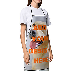 Ysdbpay Custom Aprons Personalized Apron Chef Apron For Men Women Customized Adjustable With Pockets Name Text Logo Picture