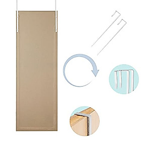 NeuType Full Length Mirror, 44" x 16" Over The Door Mirror, Wall Mount Hanging Mirror with 2 Metal Hangers for Wall Bedroom Bathroom Living Room Decor White