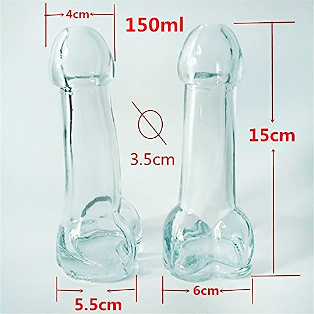 Romehaha Wine Glass Set of 4(150 ml), Sexy Funny Cup Cocktail Glasses,Creative High Boron Beer glass,Juice Drinking Cups for Bar Night Club Party KTV,Mini Mug Shot Glasses 2.4'' W X 5.9'' H