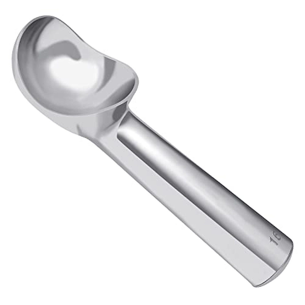 Large Ice Cream Scoop 7 inches Nonstick Anti-Freeze Ice Cream Scooper Professional Icecream Scoop Spoon Kitchen Tool Aluminum Design for Gelato, Cookie Dough, Sorbet, Bright Silver