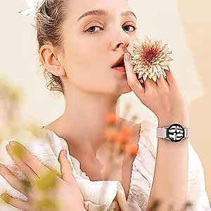 MYAPULUA 20mm Braided Stainless Steel Band for Samsung Galaxy Watch 6/5/4/3/2/1