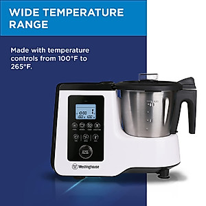 Westinghouse Smart Cooking Machine - 10-in-1 Functionality, Featuring 3 Preset Cooking Modes, LCD Display, Built-In Temperature Controls, and 3L Removable SS Mixing Bowl