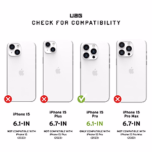 URBAN ARMOR GEAR UAG Case [Updated Ver] Compatible with iPhone 15 Pro Case 6.1" Metropolis LT Kevlar Black Built-in Magnet Compatible with MagSafe Charging Rugged Military Grade Protective Cover