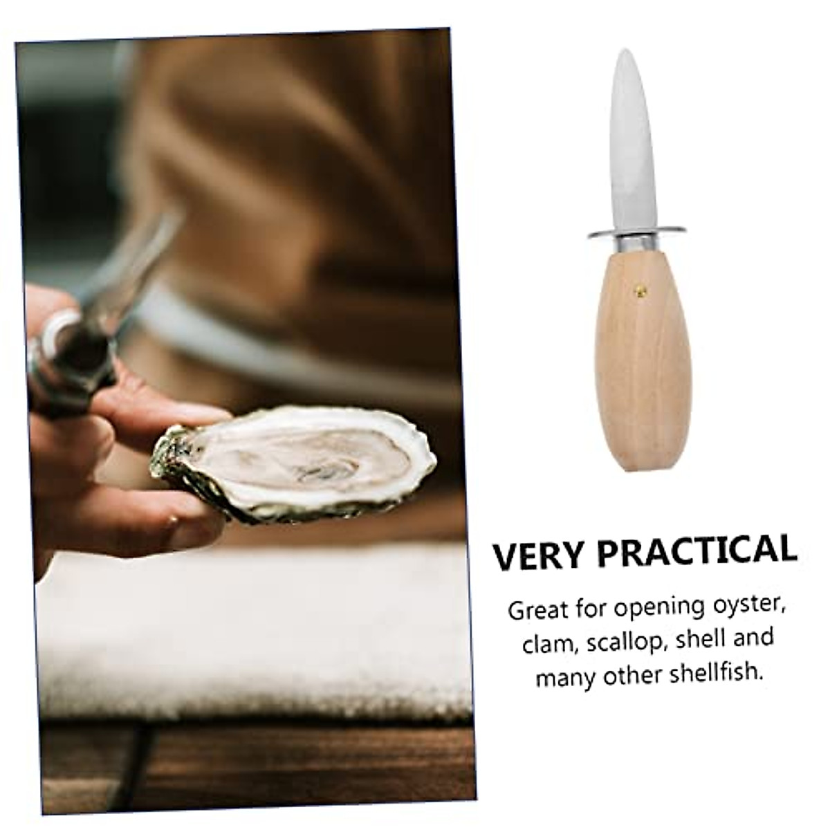 UPKOCH 1pc Consumption Knife Crab Opener Ar Multitool Oyster Opening Tool Cookies Cutter Kitchen Utensil Sets Household Tool Set Multifunctional Seafood Tool Kitchen Supply Wood Gadgets