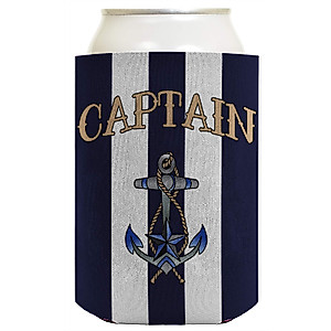 Beer Coolie Nautical Gift Bundle Captain Sailing Boat 6 Pack Can Coolie Drink Coolers Coolies Multi