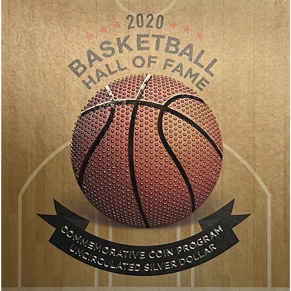 2020 P Basketball Hall of Fame Silver Dollar Dollar US Mint Brilliant Uncirculated