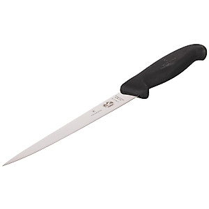 Victorinox 7" Fillet Knife, Straight Blade, Flexible, Black Fibrox Handle 5.3813.18