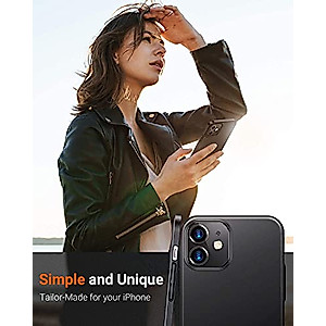 TORRAS Slim Fit iPhone 12 Case/iPhone 12 Pro Case, [Slim Yet Protective][Velvety Feel] Non-Slip Matte for iPhone 12 Slim Case/iPhone 12 Pro Thin Case 6.1 inch 2020, Graphite Black