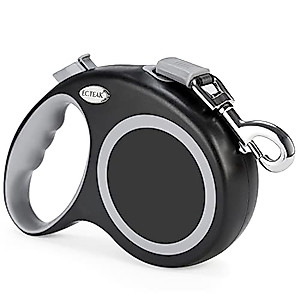EC.TEAK Retractable Dog Leash, 26 FT Dog Walking Leash for Medium Large Dogs up to 110lbs, One Button Break & Lock, Heavy Duty No Tangle
