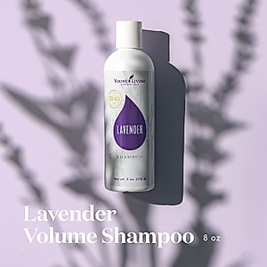 Young Living Lavender Volume Shampoo Essential Oils - Cleanses and Nourishes Fine Hair - 8 fl oz - Gently Cleanses Fine Hair for a Boost of Body and Shine from Root to Tip