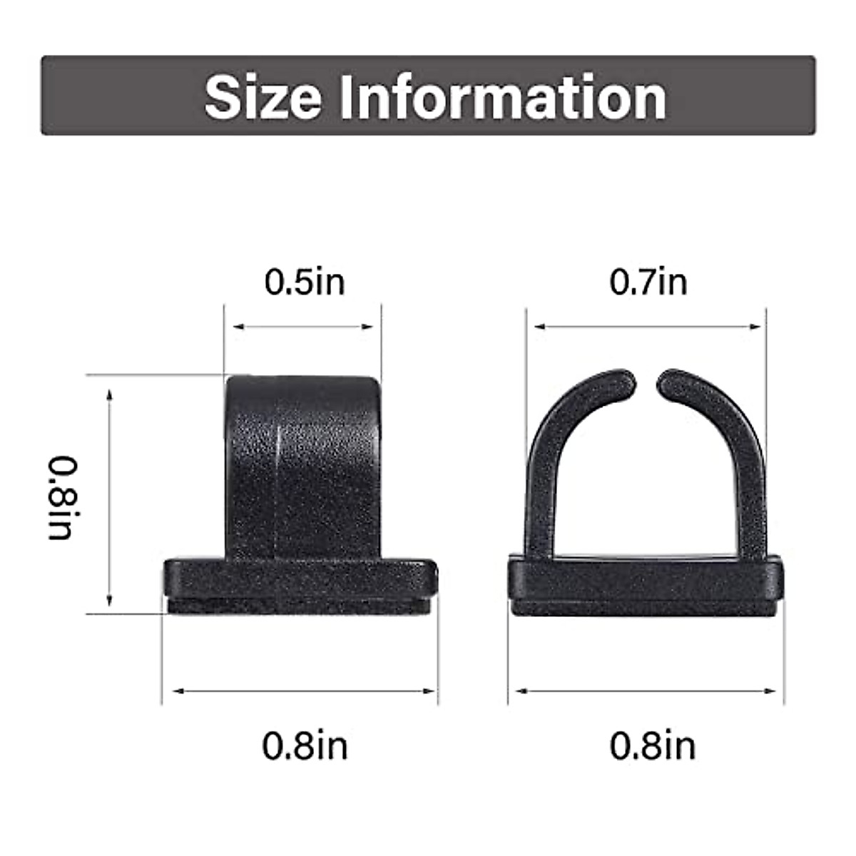 SHUNFUTONG 50 self-Adhesive Cable Clips: Cable Organizer Wire Rack Cable Manager Cable Fixer Cable Organizer
