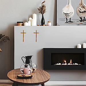 JCNART Handicrafts Wooden Wall Cross Christians Cross Catholic Cross Religious Cross Christmas Easter Cross for Church Home Room Farmhouse Wall Art Decor (Brown)