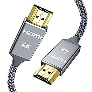 Capshi 4K HDMI Cable 6.6 ft, High Speed 18Gbps HDMI Cable,4K, 3D, 2160P, 1080P, Ethernet - 28AWG Braided HDMI Cord - Audio Return(ARC) Compatible UHD TV, Blu-ray, PS4, PS3, PC