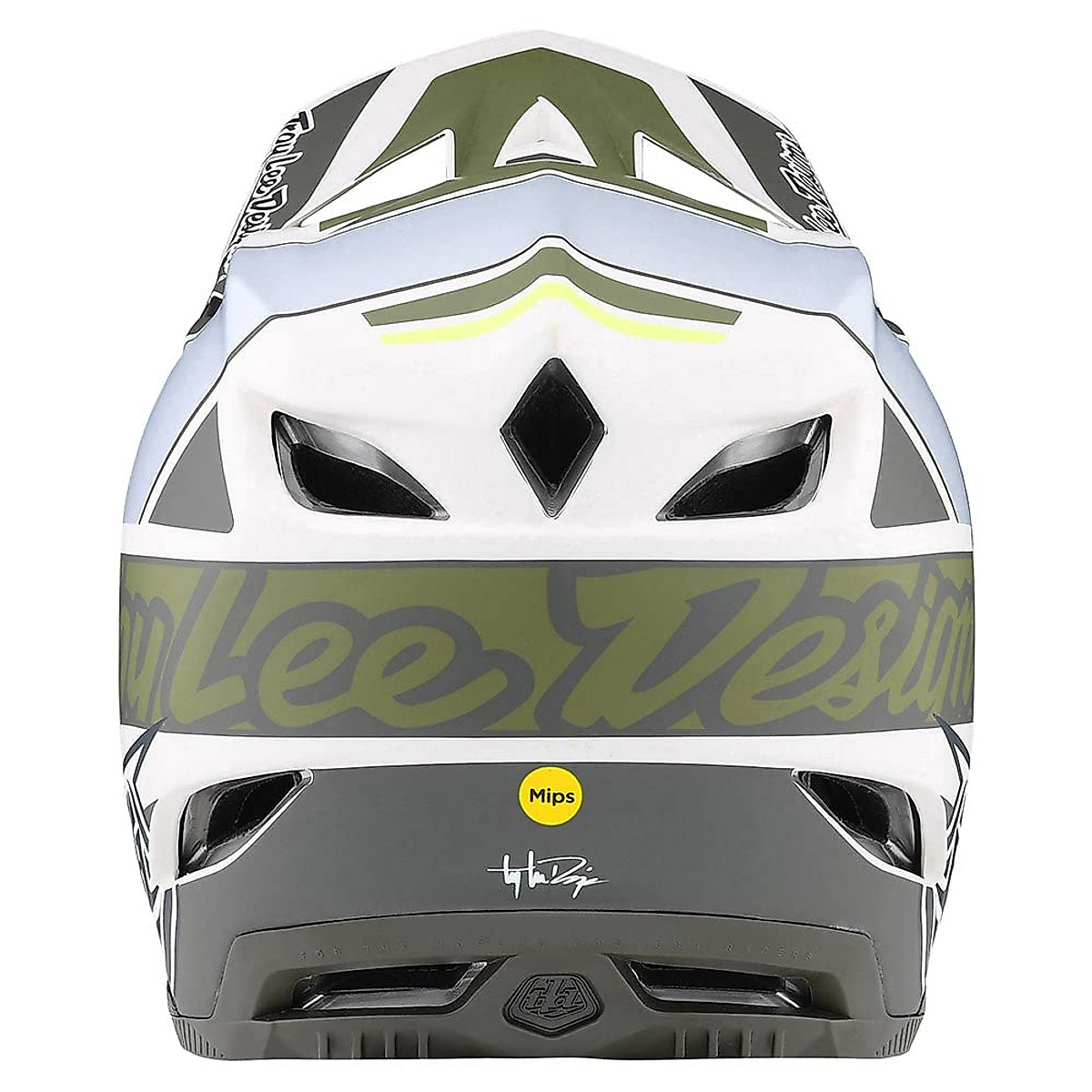 Troy Lee Designs D4 Composite Full-Face Bicycle Helmet. Max Ventilation Lightweight MIPS EPP EPS Racing Downhill DH BMX MTB - Adult Men Women - Team Military, X-Large