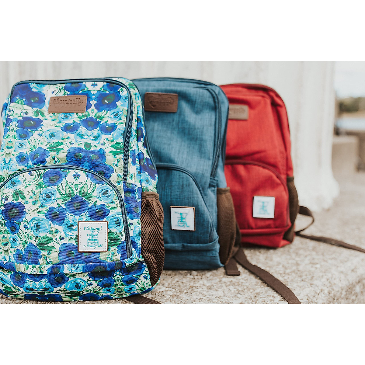 Resilience Medical Limited Edition Blue Flower Canvas Backpack