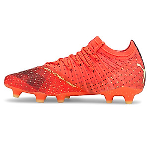 Puma Womens Future 1.4 Firm GroundArtificial Ground Soccer Cleats Cleated, Firm Ground, Turf - Orange - Size 8.5 M
