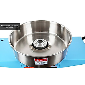 VIVO Blue Electric Commercial Cotton Candy Machine, Candy Floss Maker with Cart CANDY-V002B