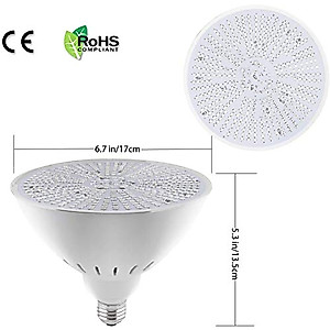 XIUBE 36W RGB LED Pool Light Bulb, 120V Color Changing Replacement Swimming LED PAR56 Pool Bulb for Inground Pool, Hayward and Pentair Under Water Light Fixtures Switch Control+Remote Control E26/E27