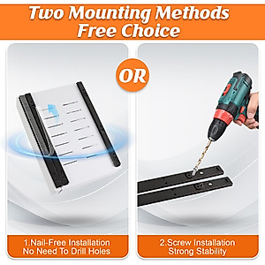 Ancaixin Pull Out Cabinet Organizer, 21" Deep Expandable (12"-21") Pull Out Drawers for Cabinets with Adhesive, Slide Out Drawers Roll Out Shelf for Kitchen, Bathroom, Under Sink Storage(White,2PC)