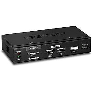 TRENDnet KVM Extension Kit, Extend Keyboard/Video/Mouse Controls, up to 100 Meters (328 ft.), Hot-Keys, Transmitter, Receiver, PS/2, VGA, TK-EX4