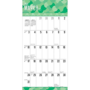 Big and Bold Jumbo Grid | 2024 12 x 24 Inch Monthly Square Wall Calendar | Matte Paper and Sticker Sheet | StarGifts | Easy to See Large Font