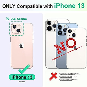 TUCCH Case for iPhone 13 Wallet Case, PU Leather Flip Folio Case with [Shockproof TPU Inner Shell], RFID Blocking Card Holder Kickstand Phone Cover Compatible with iPhone 13 6.1-inch 2021, Black