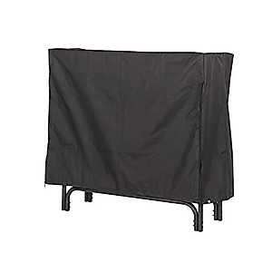 Shelter SLRCD-M Deluxe Weather Protective Firewood Storage Cover, Fits SLRM Log Rack, Heavy-Duty Zippers for Easy Access w/Grommets for tie-Down, Medium (48" x 21" x 38"), Black