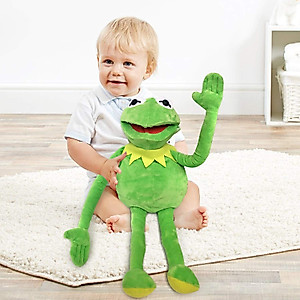 Kermit Frog Hand Puppet, Kermit The Frog Stuffed Plush Toy for Boys & Girls, The Puppet Movie Show Soft Frog Doll for Role Play - 24 Inches