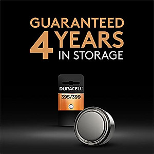 Duracell 395/399 Silver Oxide Button Battery, 1 Count Pack, 395/399 1.5 Volt Battery, Long-Lasting for Watches, Medical Devices, Calculators, and More