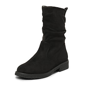 DREAM PAIRS Women's DMB213 Mid Calf Combat Riding Fashion Winter Boots Black Size 8