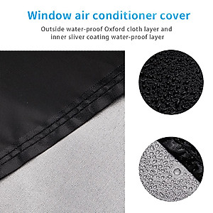 Zomia Window Air Conditioner Covers for Outside Units, Window AC Cover Outdoor Waterproof -21.5"W x 16"D x 15"H Inches Black