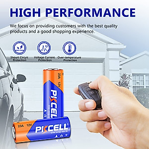 PKCELL A23 23A 12V Alkaline Battery 12V Specialty 23AE Battery(10 Count)