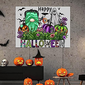 Diamond Art Painting Kits for Adults, Halloween Gnome DIY Diamond Dots Paintings Full Drill Paint with Diamonds , Round Diamonds Crystal Rhinestone Gem Art Painting Picture Kit for Beginners Decor