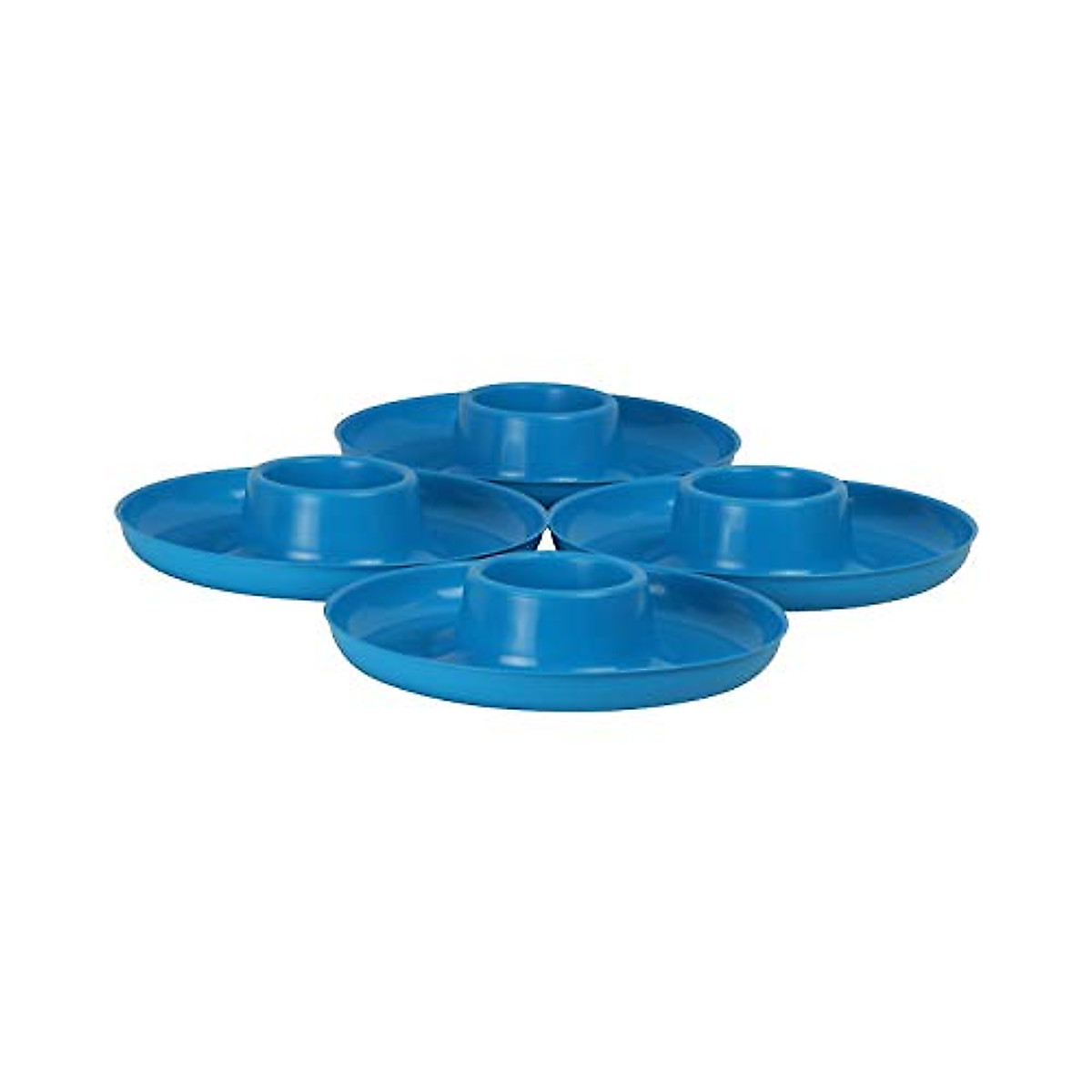 GreatPlate GP-TEAL-4PK AZ Teal Plate 4-Pack, 4 Teal GreatPlates, Food Tray and Beverage Holder, Dishwasher Safe, Microwave Safe, Made in USA, Picnics, Parties, Tailgates, Appetizers, Great for Kids