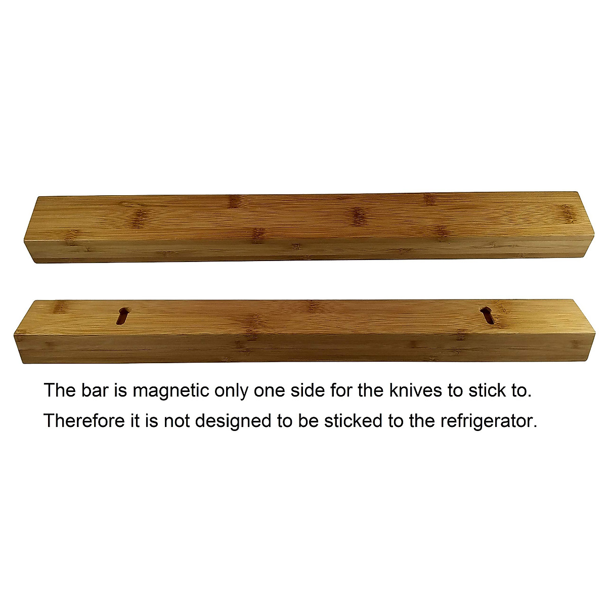 Eco friendly Bamboo wood magnetic knife holder, 17 inch knife strip or bar in gift box. Premium Presents brand.