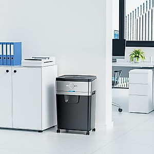 BONSEN Paper Shredder, 20-Sheet 60 Mins Nonstop Heavy Duty Paper Shredder for Office, 60dB Ultra Quiet Cross-Cut Shredder with 6.6 Gals Basket, Anti-Jam CD and Credit Shredder for Home Office (S3104)