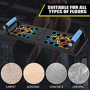 Home Workout Equipment Push Up Board 24 in 1 Multi-Functional Pushup Bar System Fitness Floor Chest Muscle Exercise Professional Equipment Burn Fat Strength Training Arm Men & Women Weights