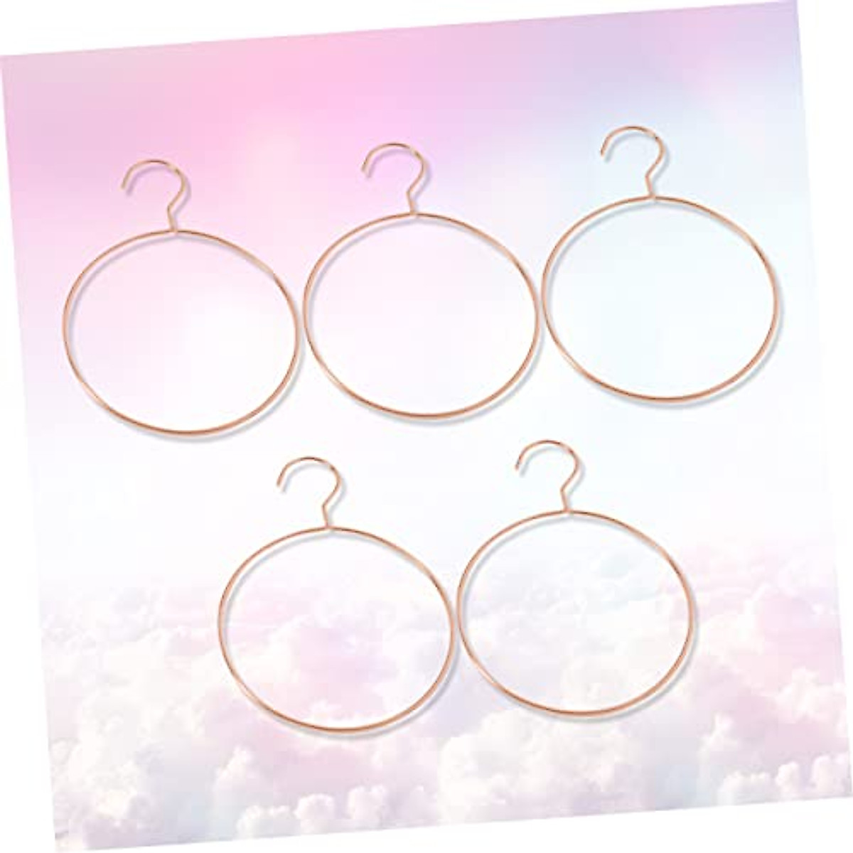 HANABASS 5pcs Pant Hooks for Closet Leash Holder Scarf Holder Round Belt Hanger Metal Towels Rings Tie Ring Hanger Underwear Rack Cool Clothes Hanger Scarf Rack Clothes Hanging Racks Bra