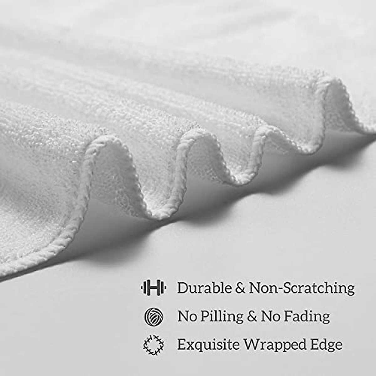 CARTMAN 14 x 14 Inch, 60 Pack, 280GSM Microfiber Cleaning Cloths, All-Purpose Softer Highly Absorbent, Lint Free, Streak Free Wash Cloth for House, Kitchen, Car, Window, White