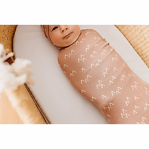 Large Premium Knit Baby Swaddle Receiving Blanket"Rocky" by Copper Pearl
