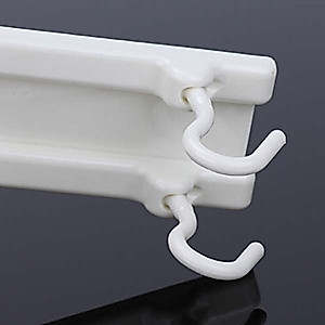 OLIVE US-Towel Hanger Home Kitchen Utensils 6 Hooks Holder Organizer Storage Rack Hanger(White)